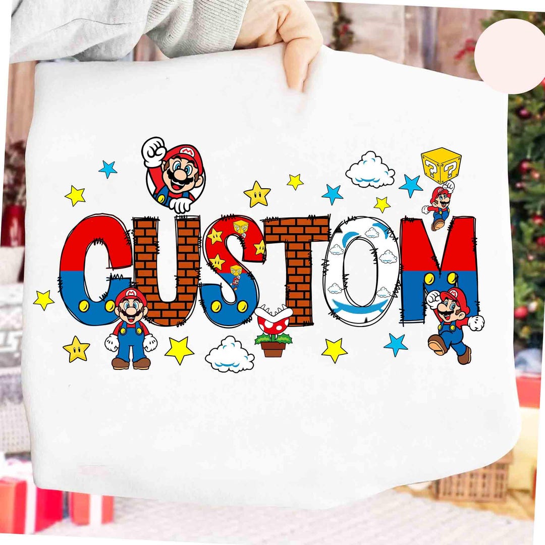 Personalized Super Mario Name PNG, Gamer Birthday (digital Download) - Etsy