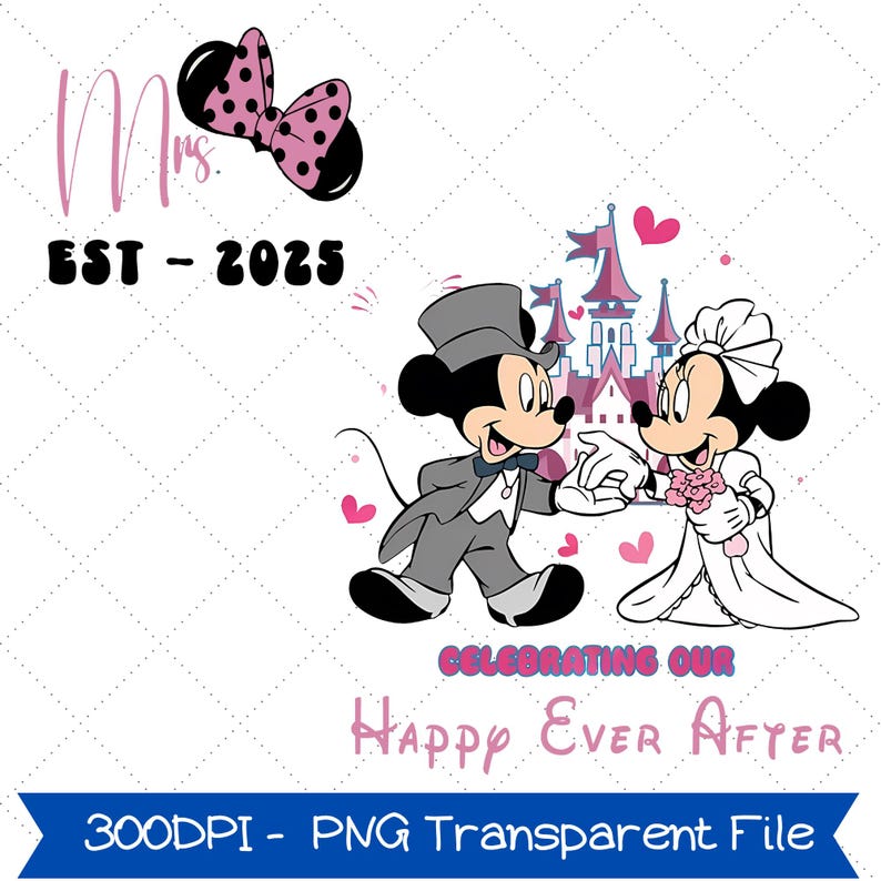 Disney Mrs and Mr Png, Mickey Minnie Couple Happy Ever After Png ...