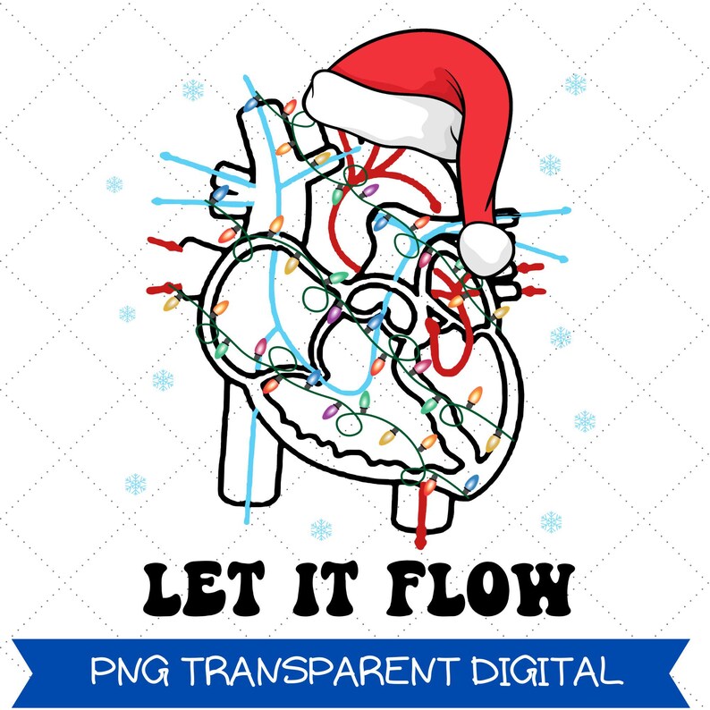 Christmas Cardiac Nurse Heart Anatomy Png, Xmas Cath Lab CCU Nurse Png ...