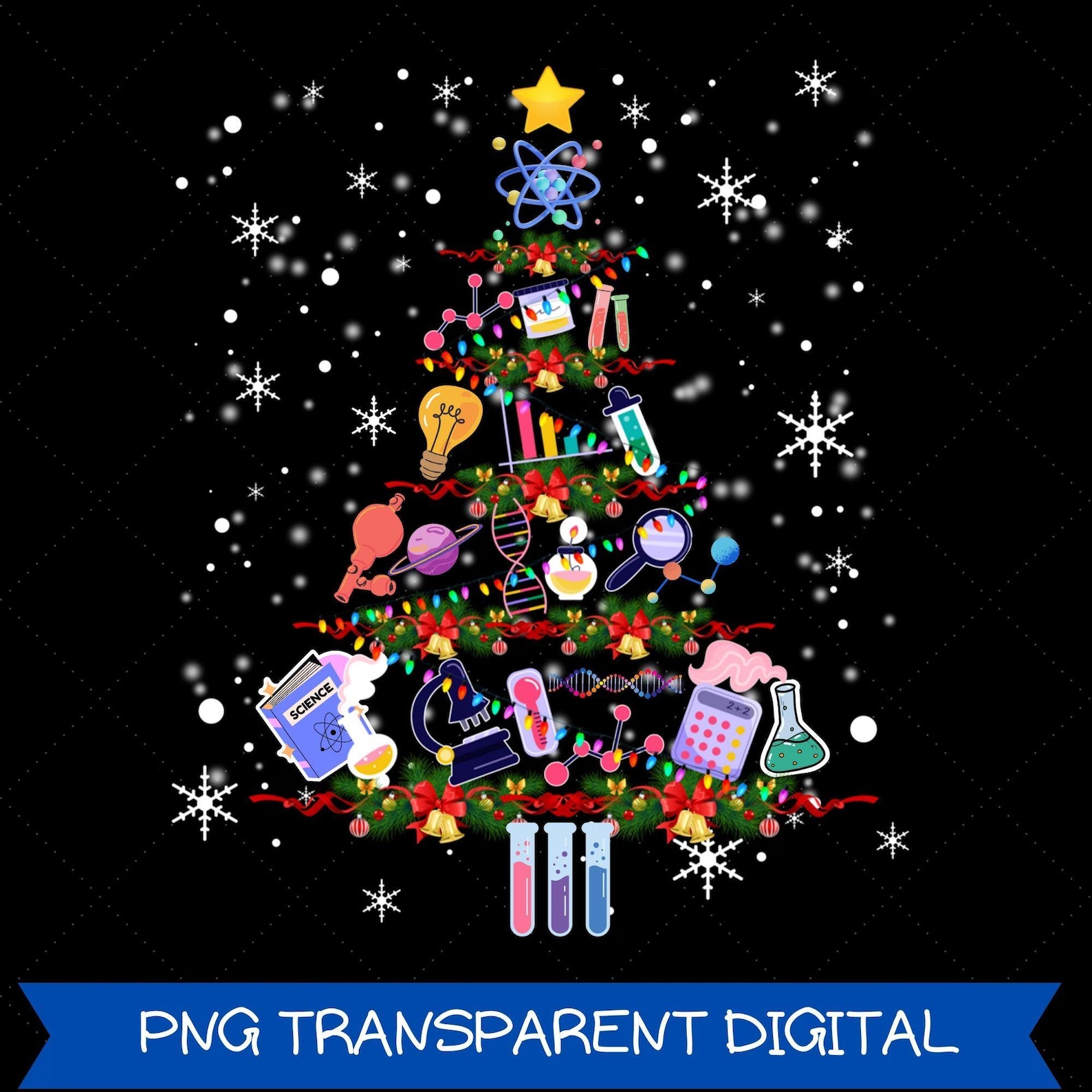 Scientist Christmas Png, 12 Days of Science Lab Tech Gift,science ...