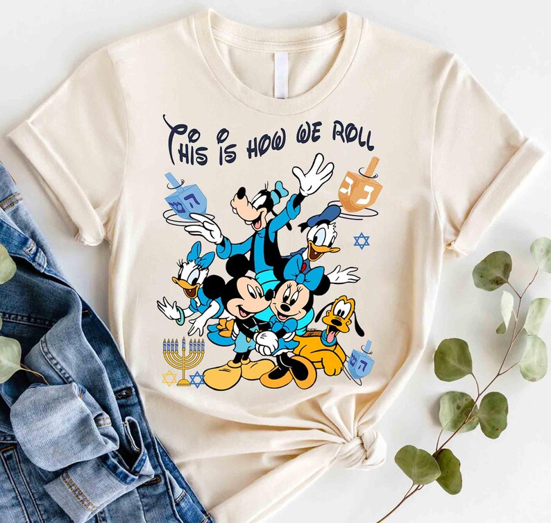 Disney This is How We Roll Png, Happy Hanukkah Png, Jewish Mickey and ...
