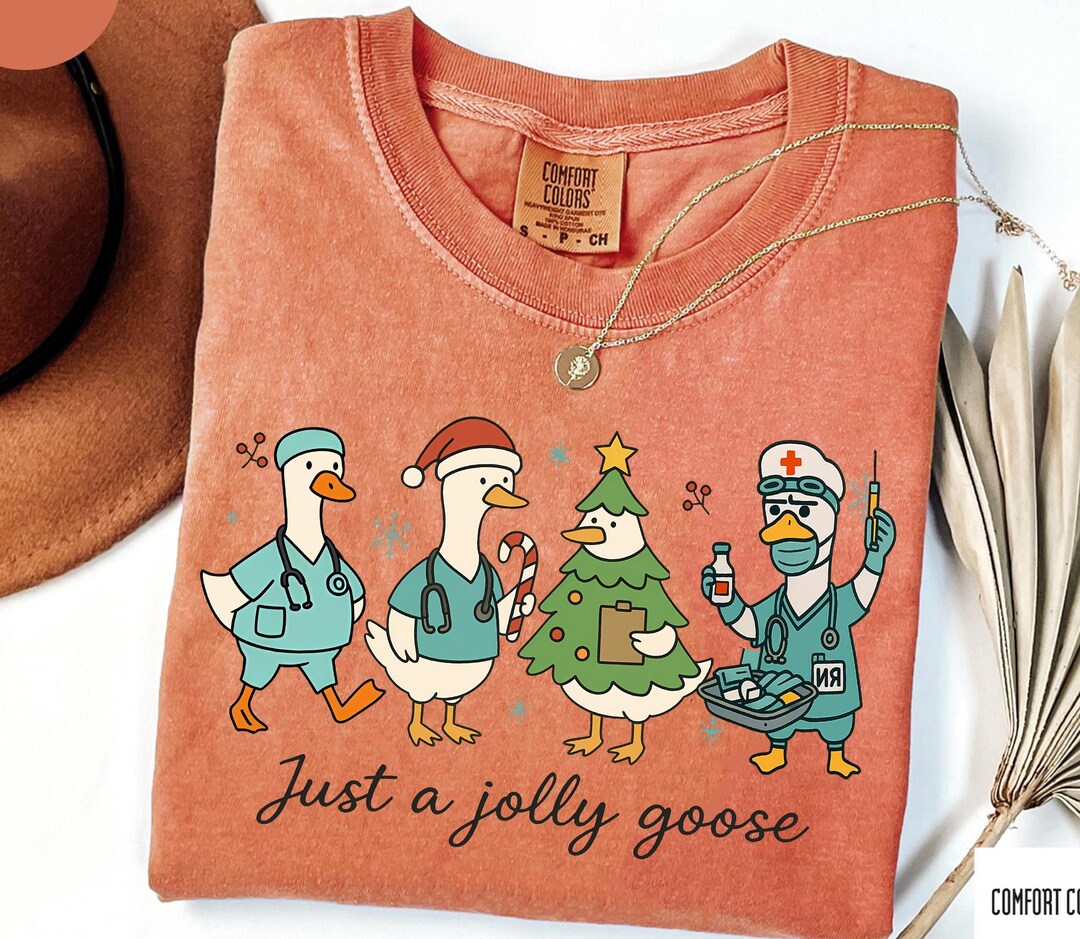 Christmas Goose Nurse PNG, Jolly Medical Staff Xmas Top (digital ...