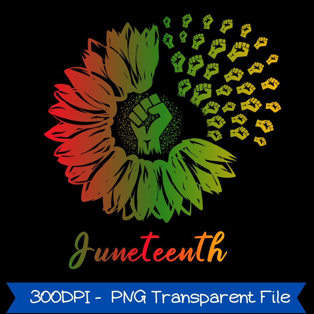 Juneteenth Flower Fist PNG, Black History Month, African American ...