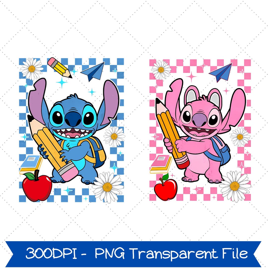 Blue Alien Back to School Png Bundle, Preppy First Day of School ...