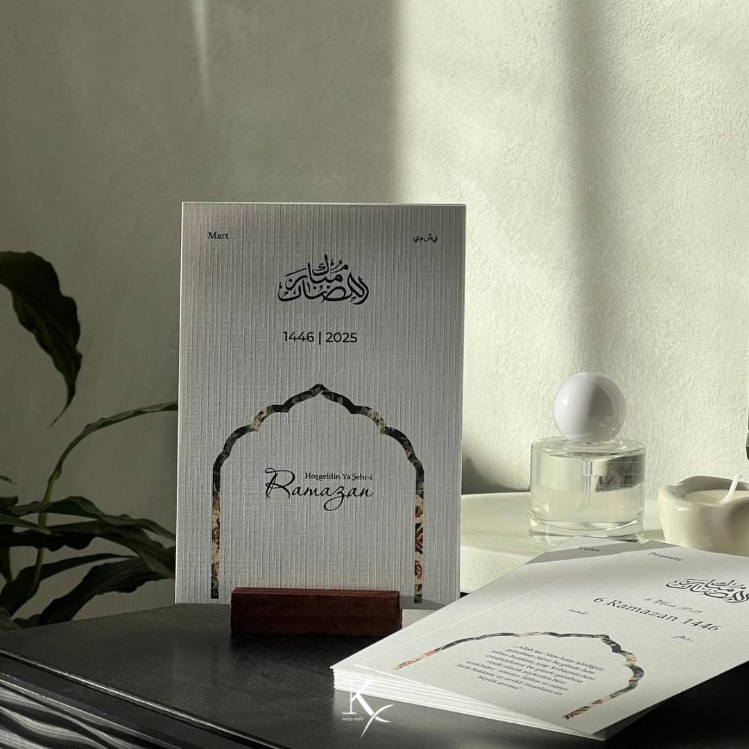 Ramadan Daily Calendar Including Wooden Holder 2025 - Etsy