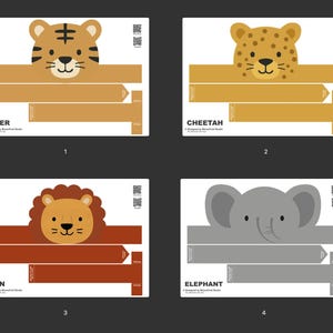 Safari Animal Headband Printable | Jungle Crown for Kids | Lion ...