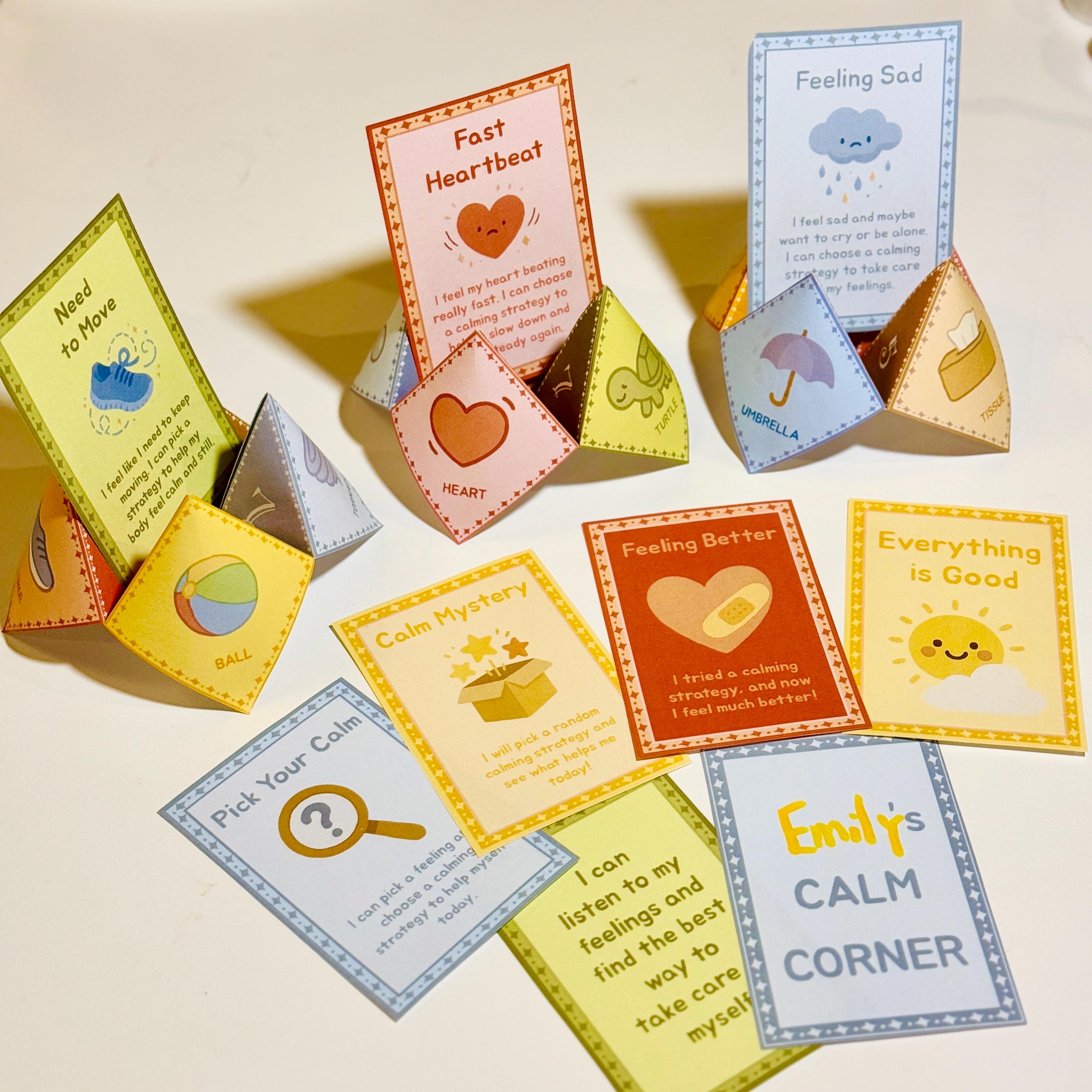 Feelings Cootie Catcher Printable – Kidsemotion Regulation Tool for ...