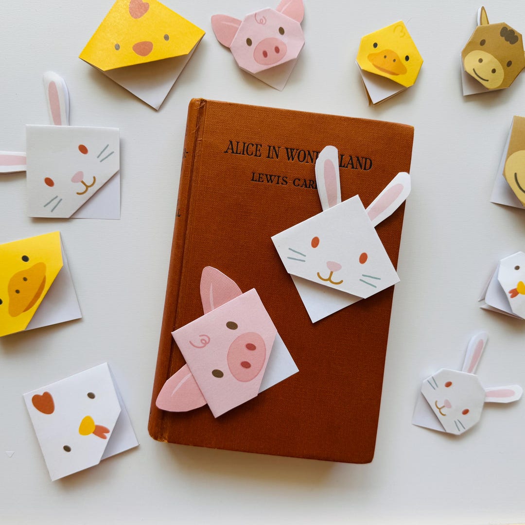 Farm Animal Bookmarks & Finger Puppets – Printable DIY Origami for Kids ...