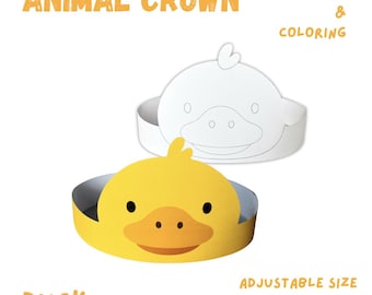 Goose Paper Crown, Animal Paper Hat for Kids, Instant Download Paper ...