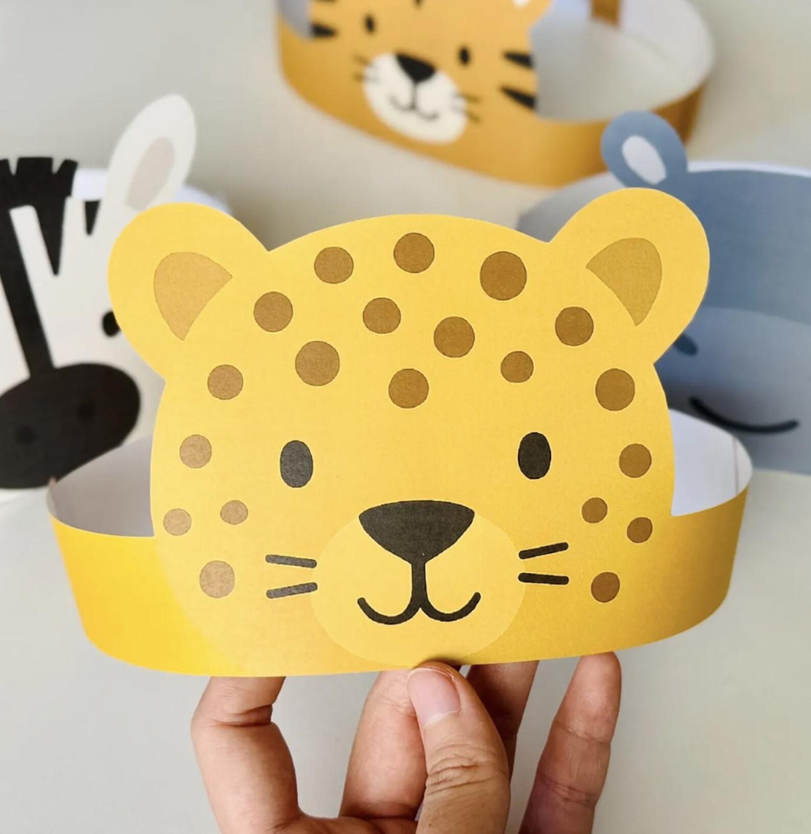 Cheetah Crown for Kids – Safari Animal Headbandcraft | Preschool ...