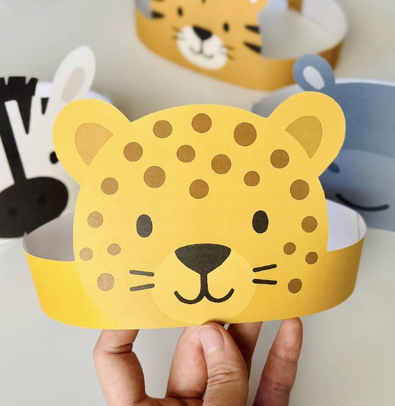 Cheetah Crown for Kids – Safari Animal Headbandcraft | Preschool ...