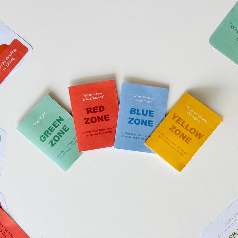 Printable Emotion Zones Mini Book Set- SEL Tools for Kids |calm Corner ...