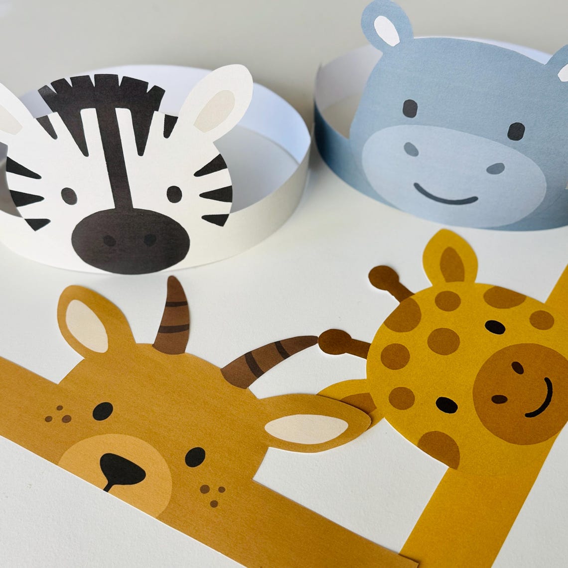 Safari Jungle Animal Crown – Giraffe Headband for Kids | Coloring ...