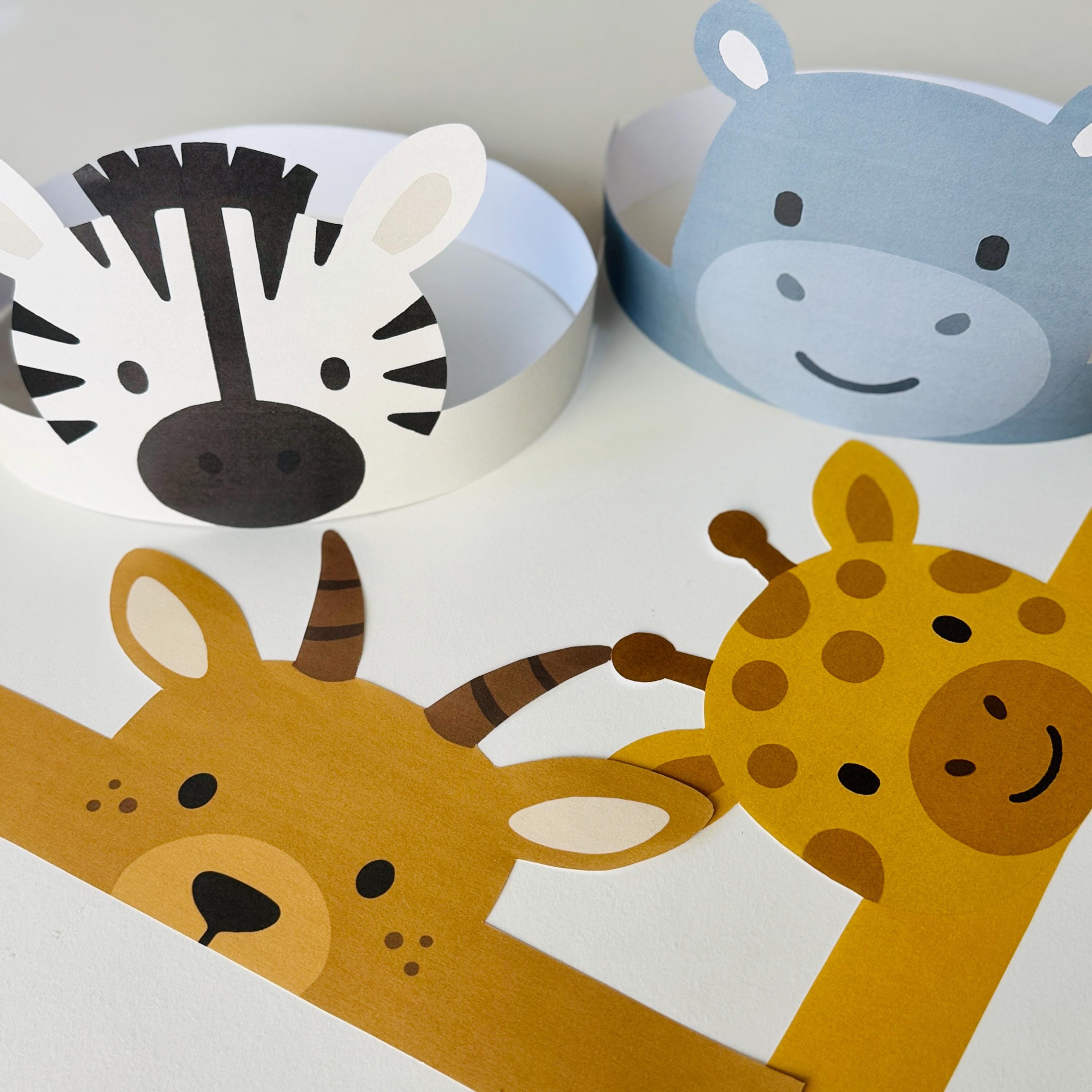 Safari Jungle Animal Crown – Giraffe Headband for Kids | Coloring ...