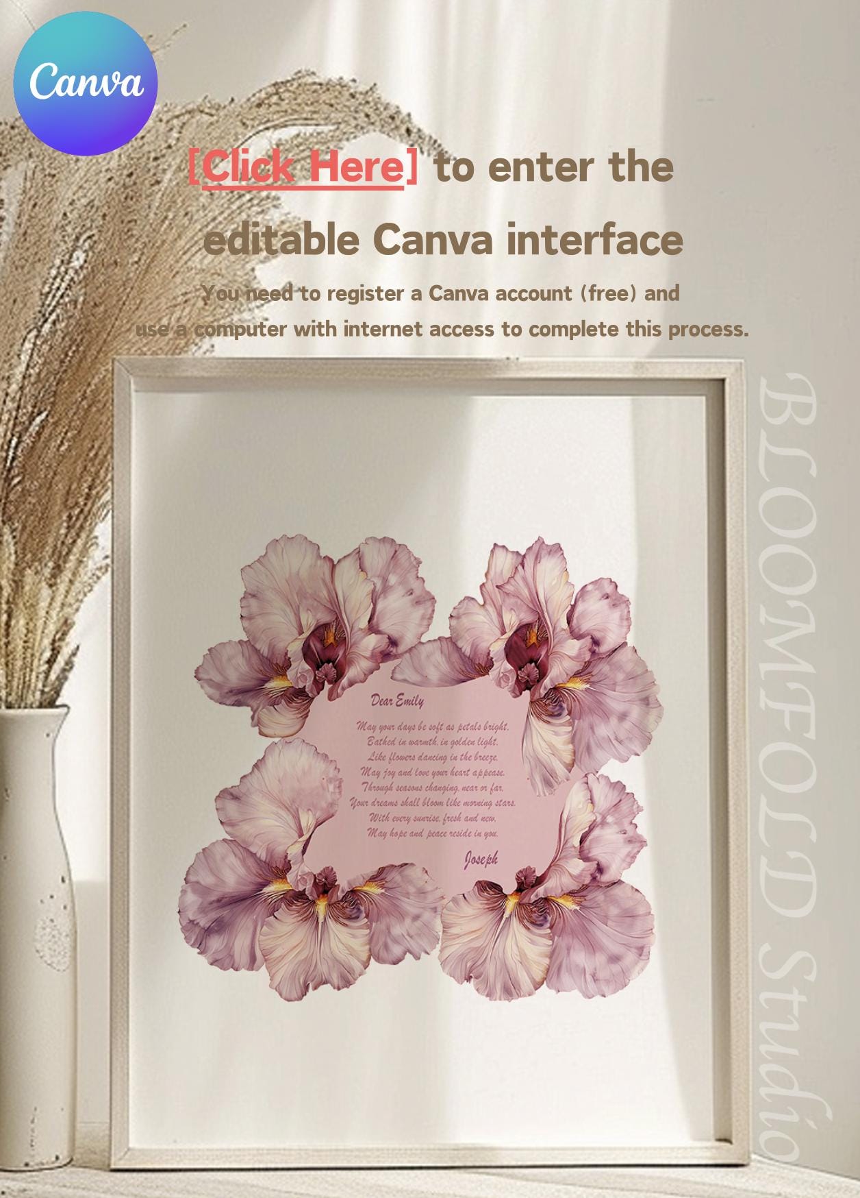Printable Iris Origami Flower Letter – DIY Paper Puzzle (digital ...