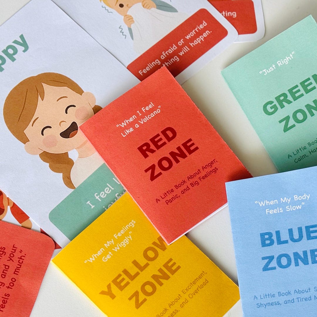 Printable Emotion Zones Mini Book Set- SEL Tools for Kids |calm Corner ...