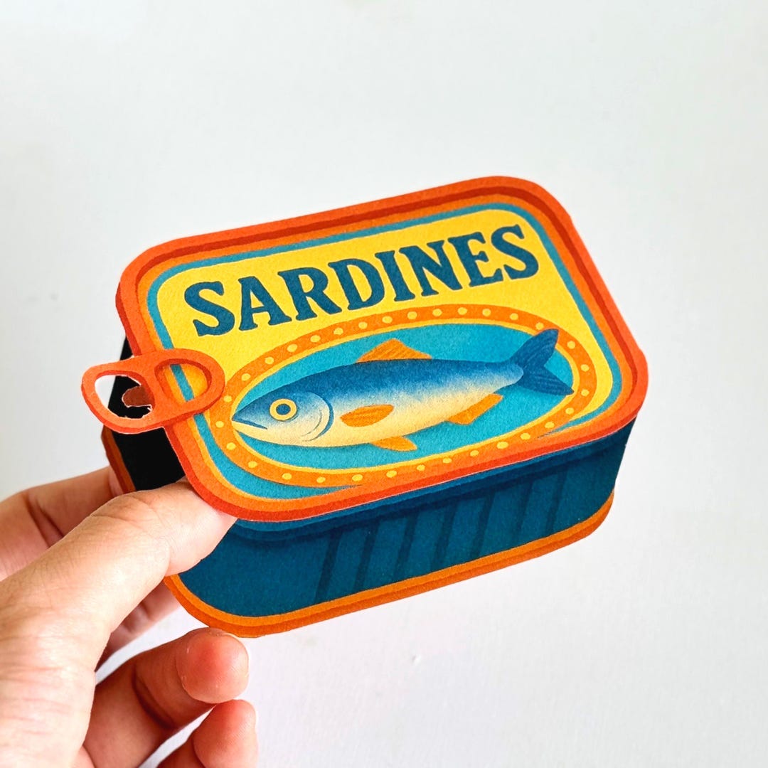 Sardine Can 3D Card | Printable DIY Gift Box (digital Download) - Etsy