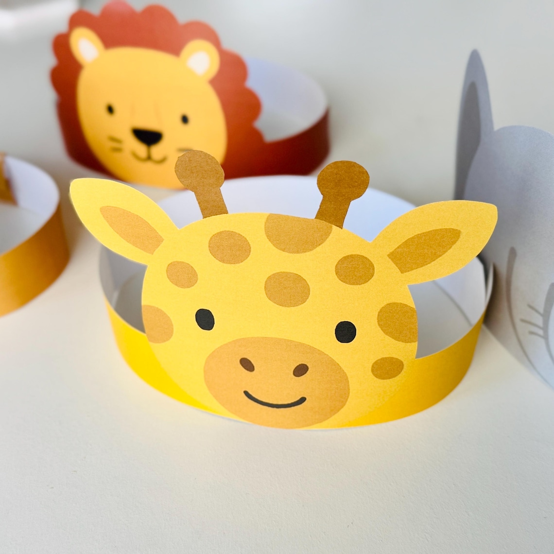Safari Jungle Animal Crown – Giraffe Headband for Kids | Coloring ...