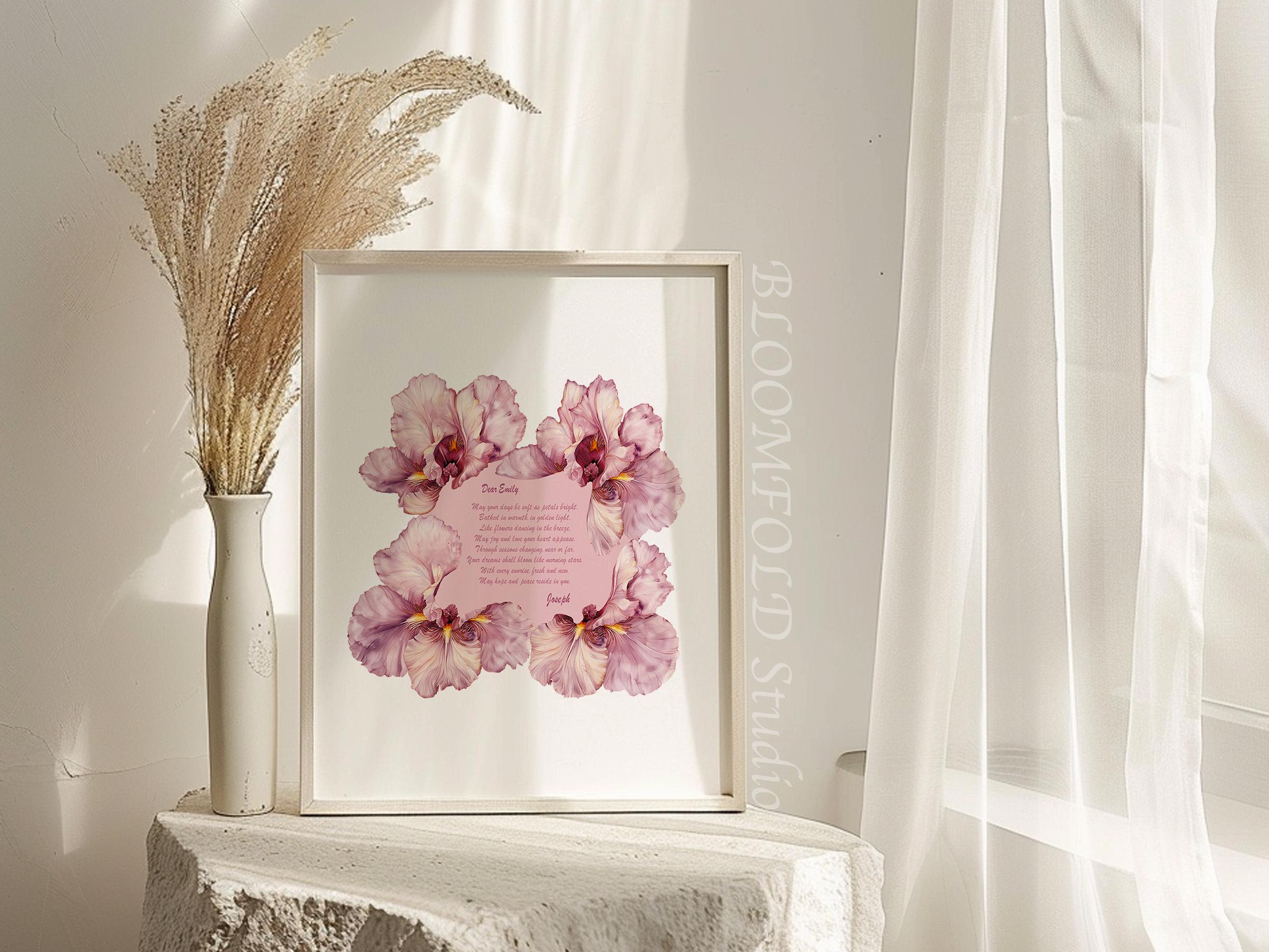 Printable Iris Origami Flower Letter – DIY Paper Puzzle (digital ...