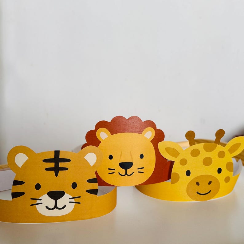 Safari Animal Headband Printable | Jungle Crown for Kids | Lion ...