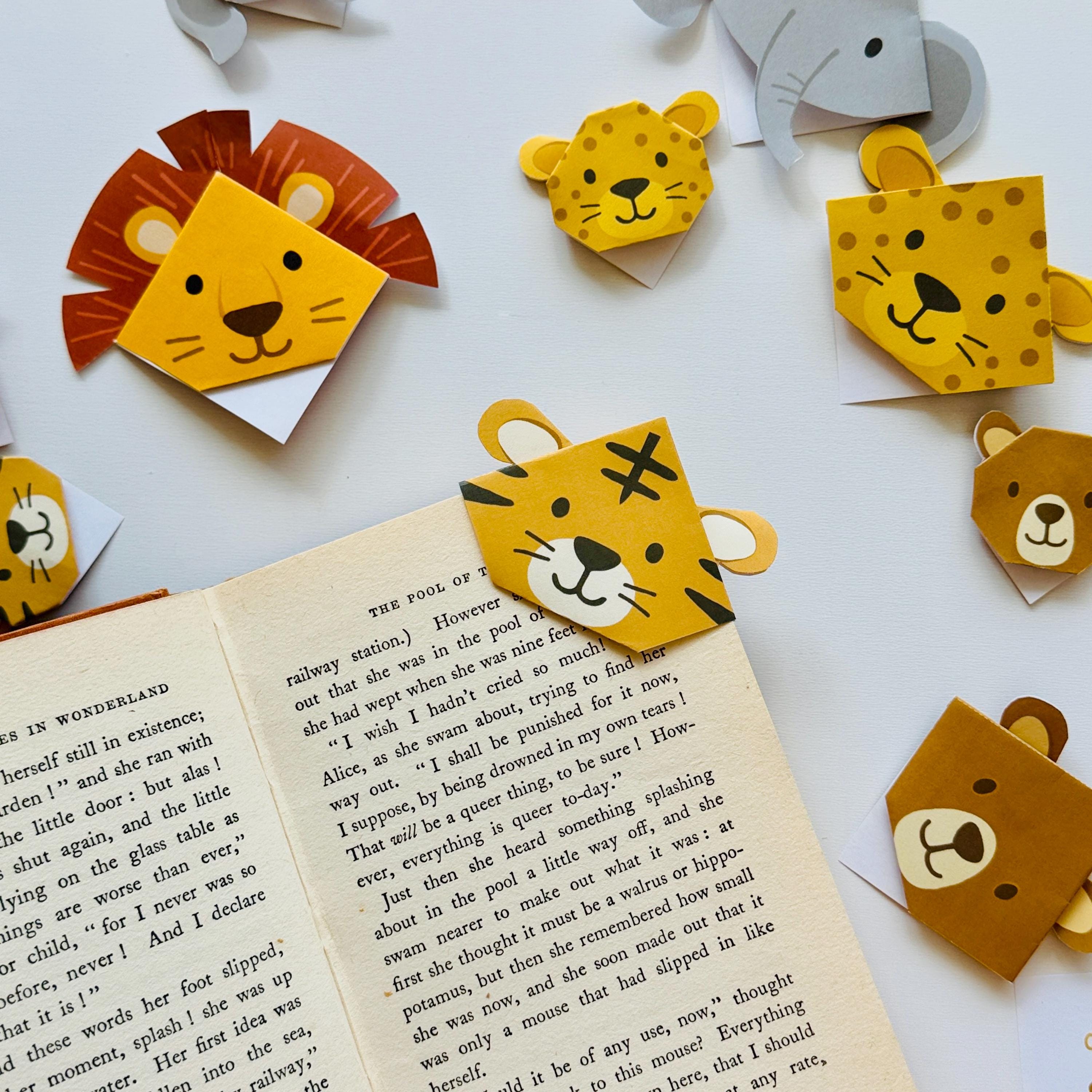 Safari Animal Bookmarks & Finger Puppets – Printable DIY Origami for ...
