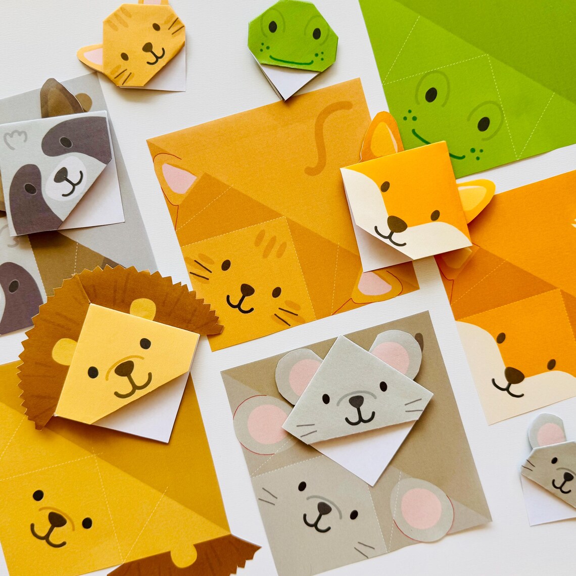 Woodland Animal Origami Finger Puppets & Corner Bookmarks – DIY Craft ...