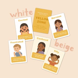 Emotion Flashcards, Zones of Regulation Cards for Kids – Calming Corner ...