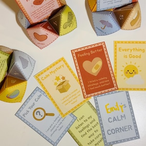 Feelings Cootie Catcher Printable – Kidsemotion Regulation Tool for ...