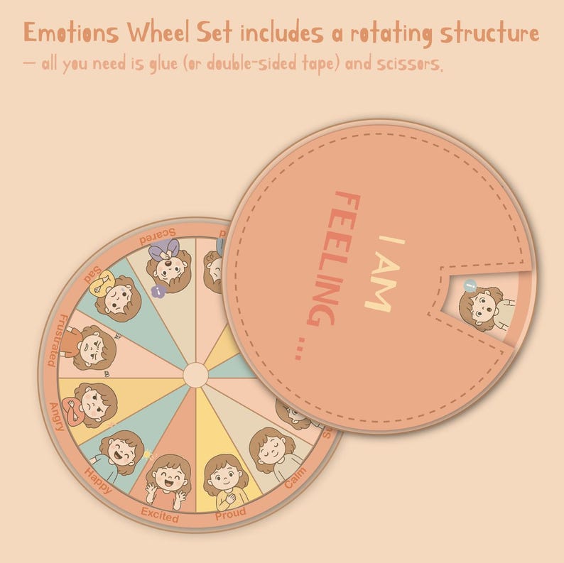 My Emotions Wheel for Girls – Printable Feelings Chart for Kids | Calm ...