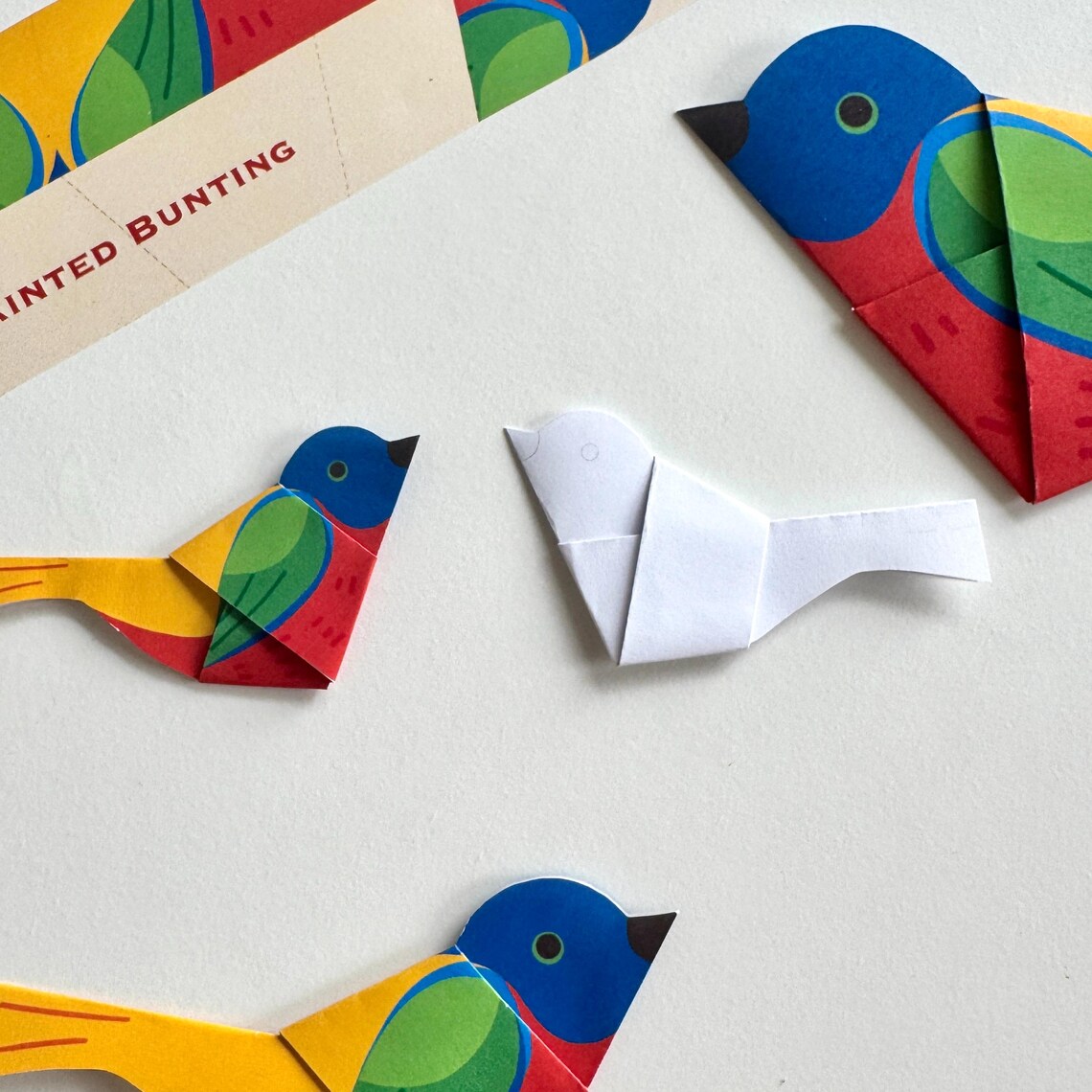 Printable Painted Bunting Wish Birds - Christmas New Year Origami ...