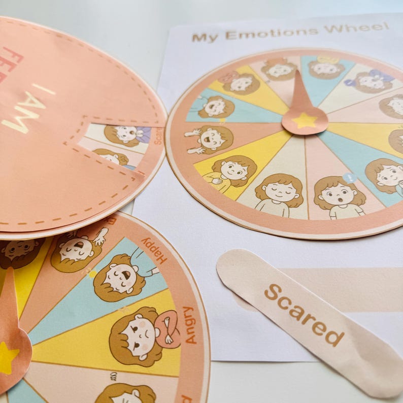 My Emotions Wheel for Girls – Printable Feelings Chart for Kids | Calm ...