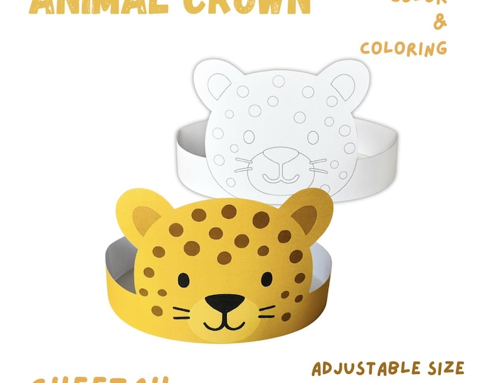 Cheetah Crown for Kids – Safari Animal Headbandcraft | Preschool ...