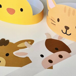 Farm Animal Crown for Kids – Cow Headband Craft |preschool Activity ...