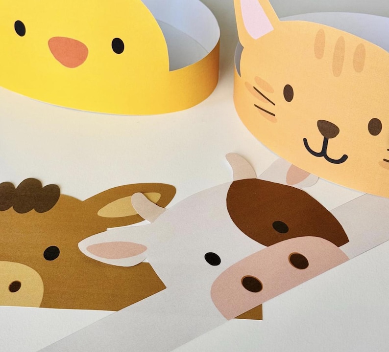 Farm Animal Crown for Kids – Cow Headband Craft |preschool Activity ...