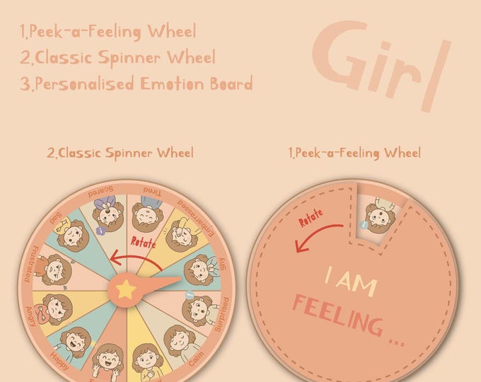 My Emotions Wheel for Girls – Printable Feelings Chart for Kids | Calm ...