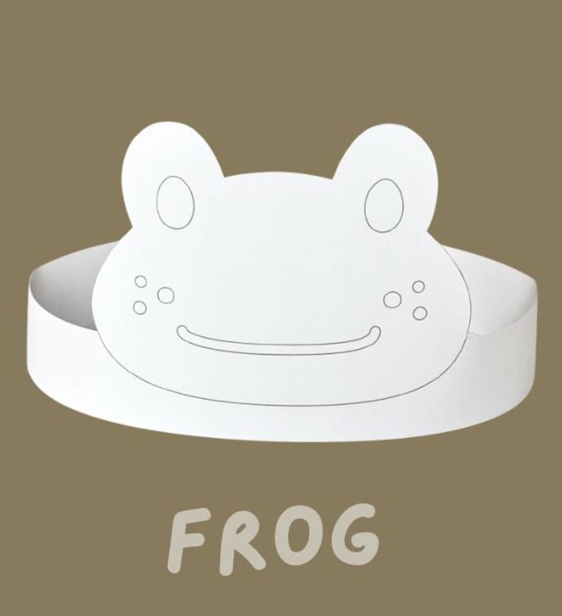 Printable Frog Crown – Kids Animal Coloring Headband (digital Download ...