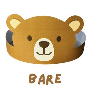 Printable Woodland Animal Crown – Bear Headband for Kids |coloring ...