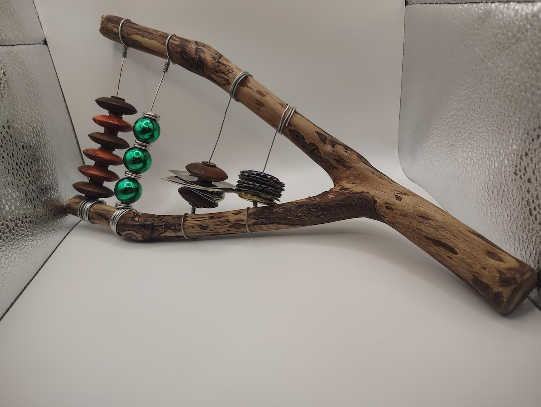 Handmade Sistrum Rattle: Forest Stick, Metal & Wood Percussion - Etsy