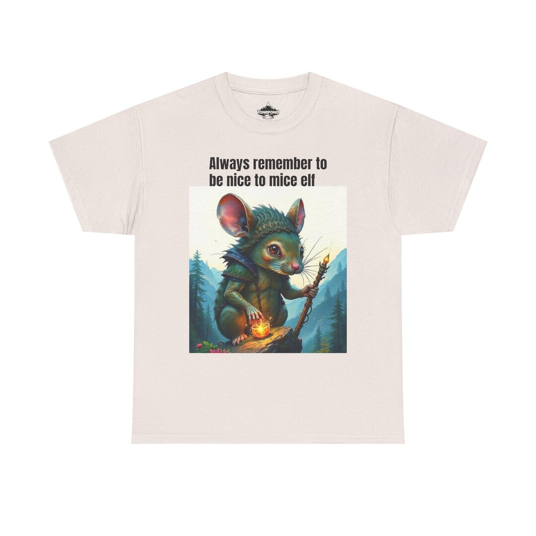 Mice Elf T-shirt: Funny Cartoon Rodent Top, Gift for Animal Lover - Etsy
