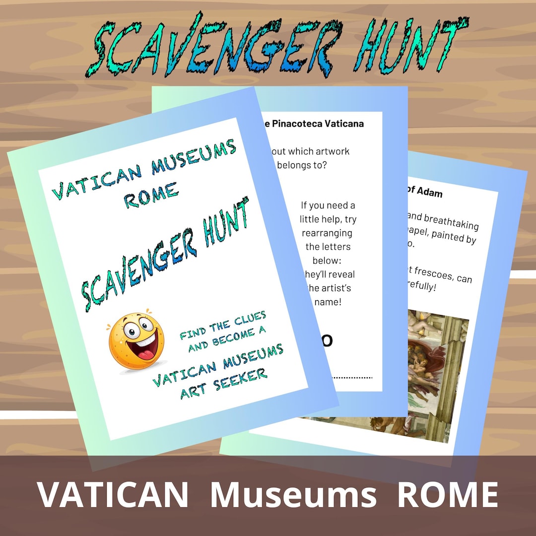 Vatican Museums Scavenger Hunt for Kids, Art Exploration PDF, Family ...