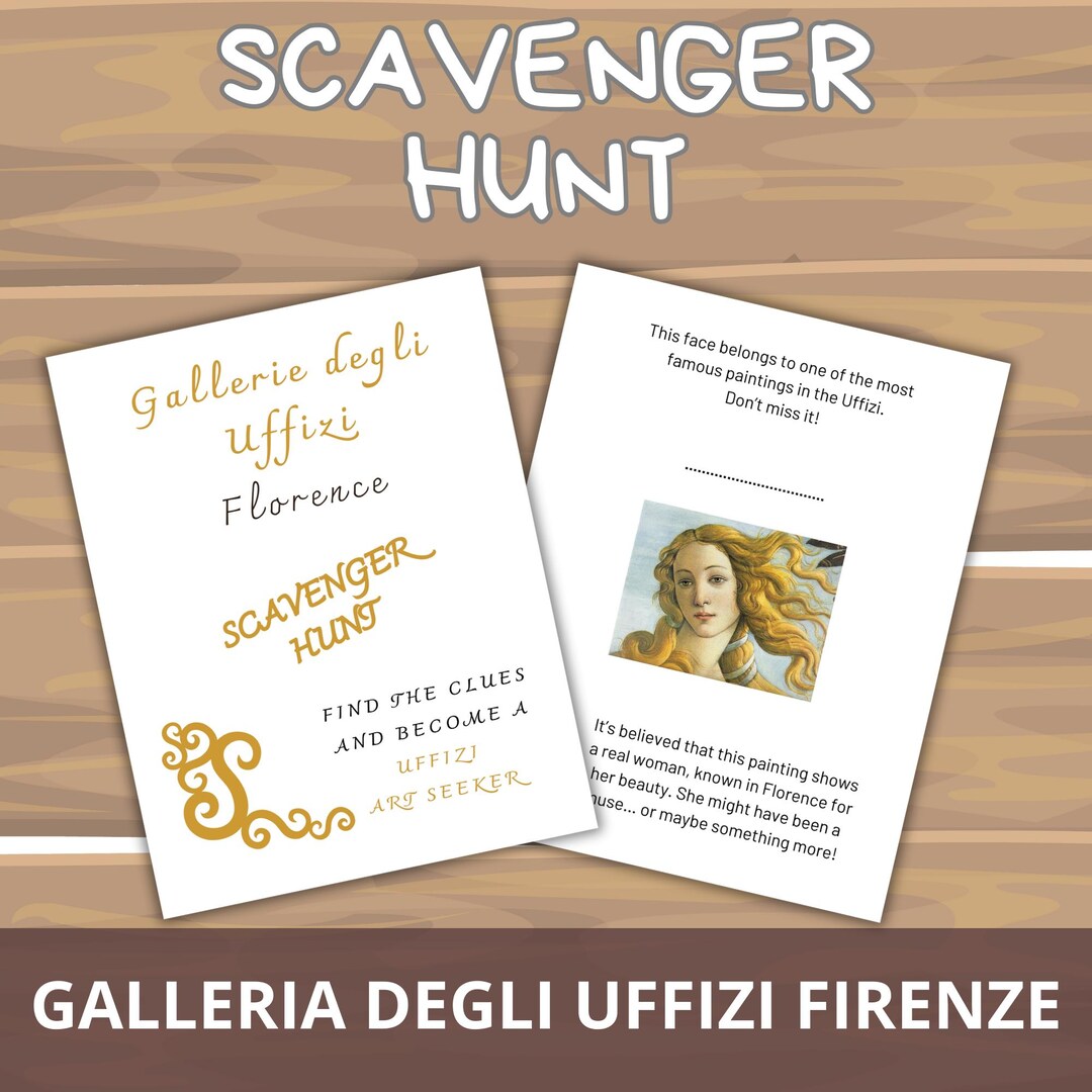 Scavenger Hunt at the Uffizi, Florence, Italy. Museum Activity for Kids ...