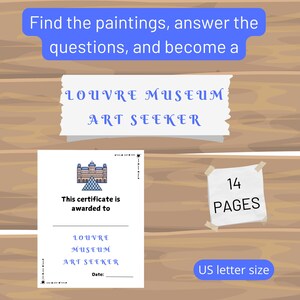Louvre Museum Scavenger Hunt for Kids Educational Game Among Paintings ...