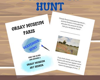 Louvre Museum Scavenger Hunt for Kids Educational Game Among Paintings ...