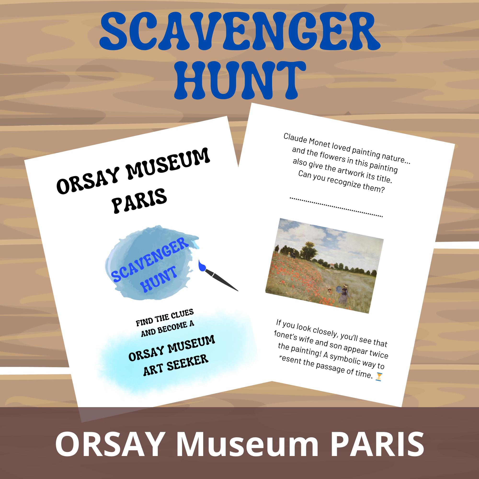 Orsay Museum Scavenger Hunt for Kids Educational Family Activity in ...