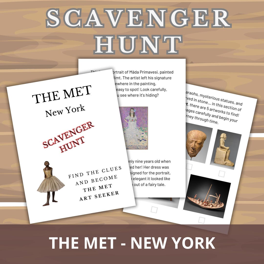 MET, Metropolitan Museum of Art in New York City Scavenger Hunt, for ...