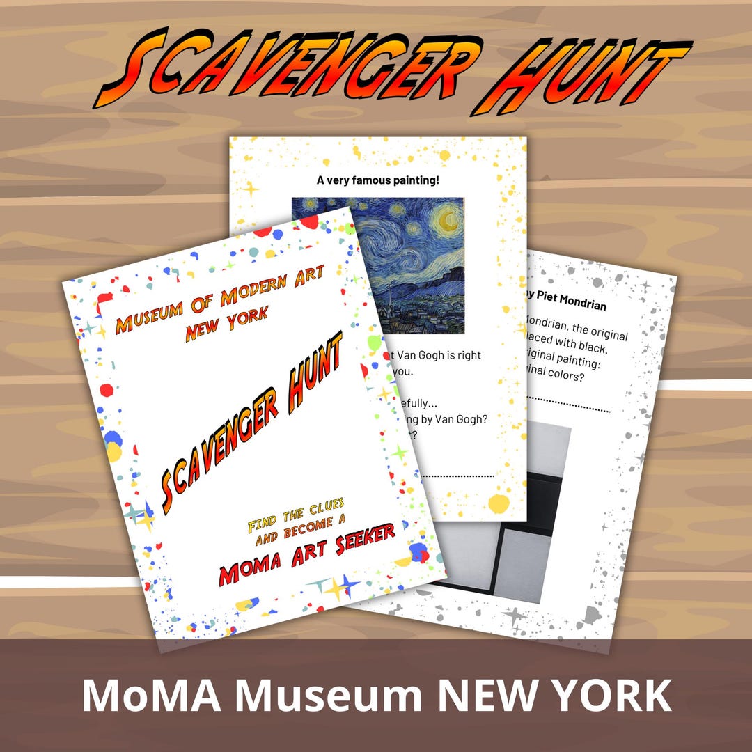 Moma Museum of Modern Art Scavenger Hunt for Kids, Families and Friends ...