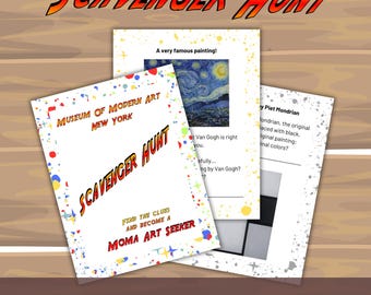 Moma Museum of Modern Art Scavenger Hunt for Kids, Families and Friends ...