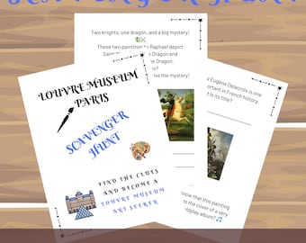 Louvre Museum Scavenger Hunt for Kids Printable PDF - Etsy