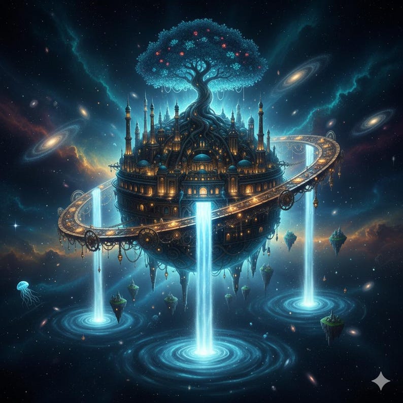 Alien Planet Art Print | Sci-fi Wall Art | Cosmic Landscape Digital ...
