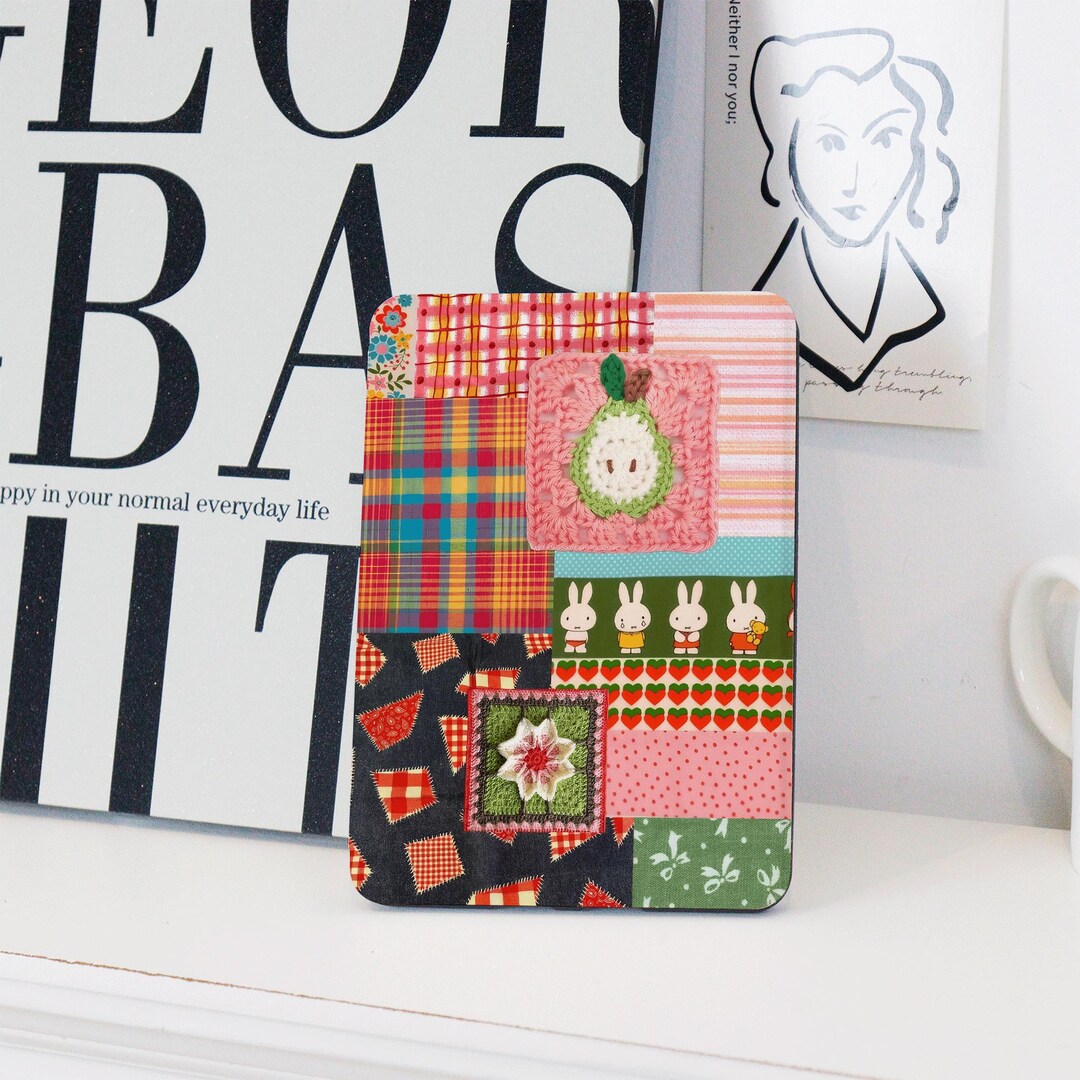 Colorful Fabric Collage Kindle Case 2024 | Colorsoft Case With Auto ...